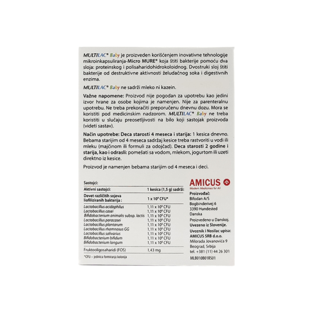 Multilac® Sinbiotik 10 kapsula | Markfarm apoteka