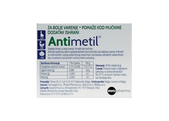Antimetil® 30 obloženih tableta | Markfarm apoteka