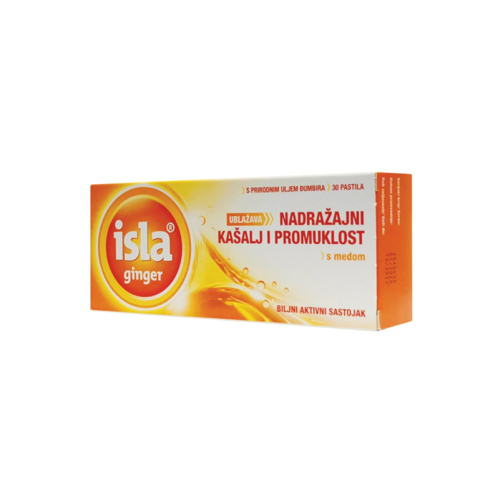 Isla® Ginger 30 pastila | Markfarm apoteka