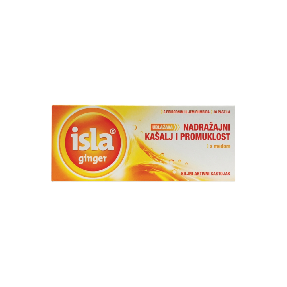 Isla® Ginger 30 pastila | Markfarm apoteka