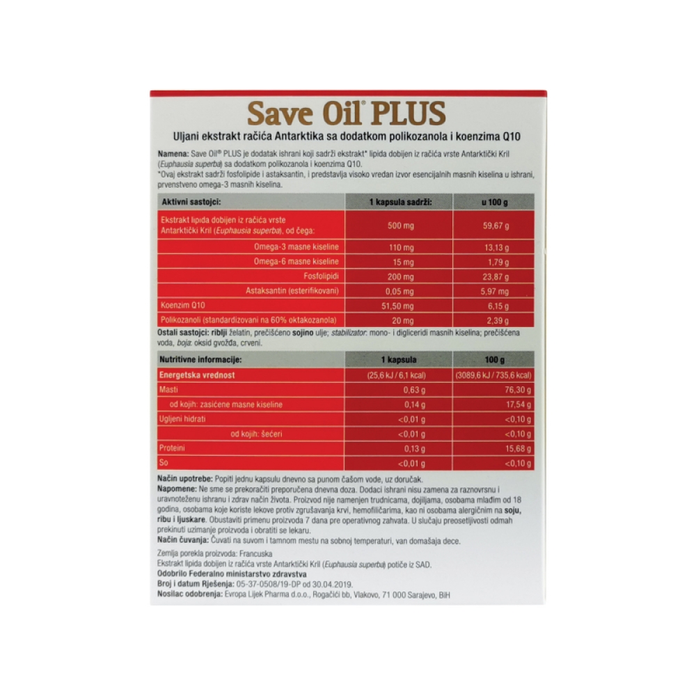 Save Oil® PLUS 30 kapsula | Markfarm apoteka