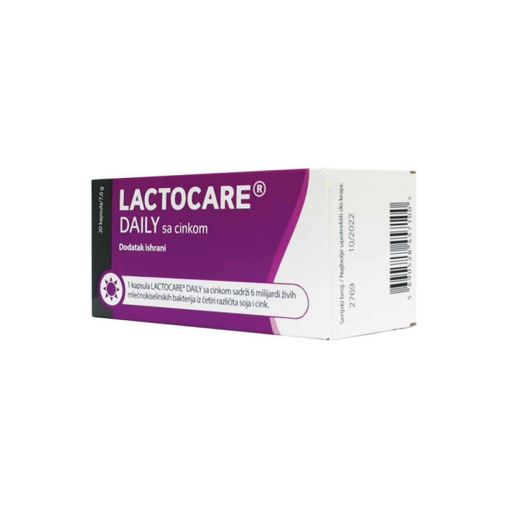 Lactocare Daily sa cinkom 20 kapsula | Markfarm apoteka