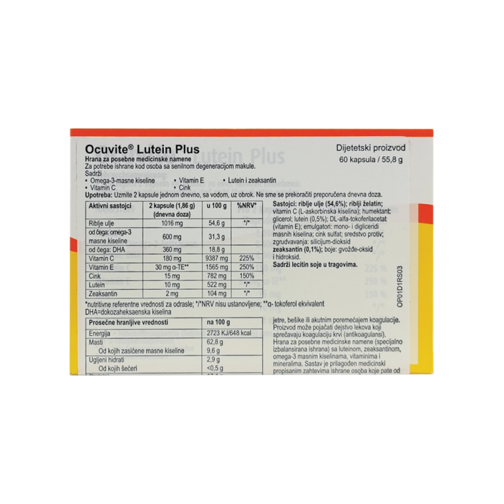 Ocuvite® Lutein Plus 60 kapsula | Markfarm apoteka