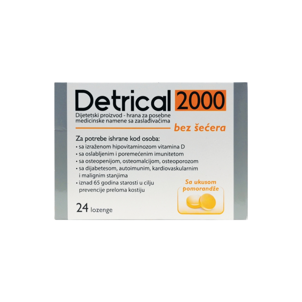 Detrical 2000 24 lozenge sa ukusom pomorandže | Markfarm apoteka