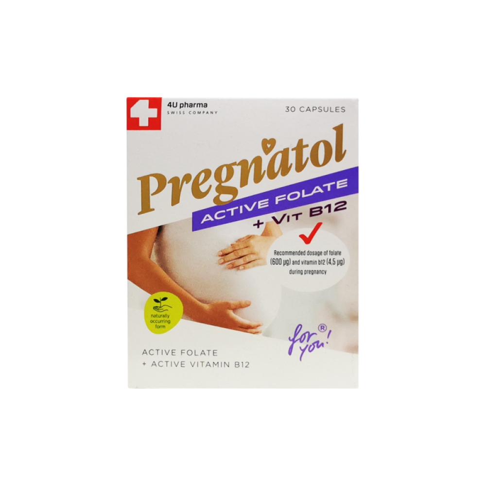 Pregnatol Active Folate + Vitamin B12 for you® 30 kapsula | Markfarm ...