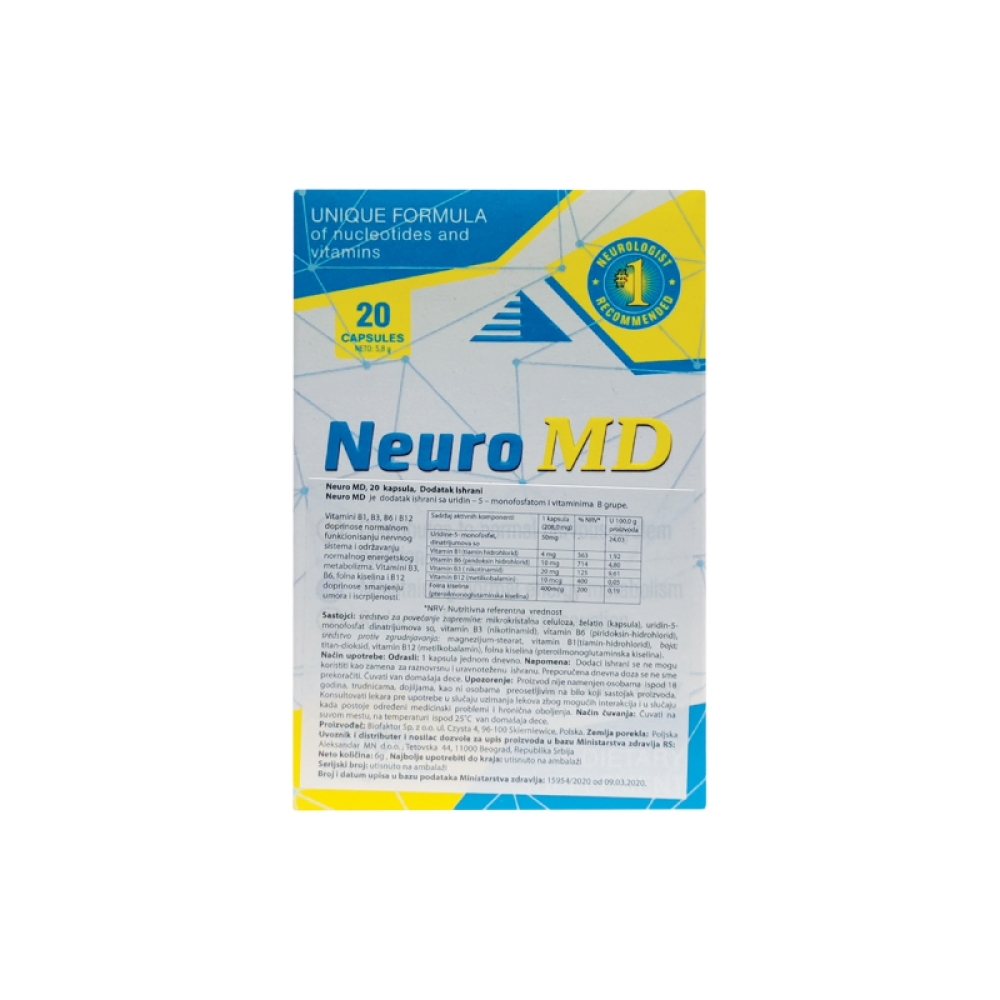 Neuro MD 20 kapsula | Markfarm apoteka