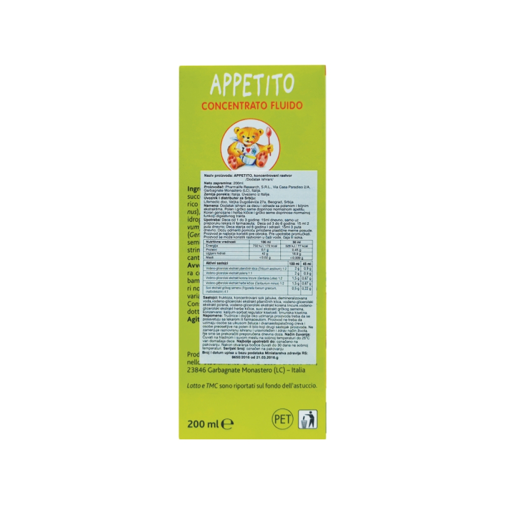 Appetito sirup 200 ml | Markfarm apoteka