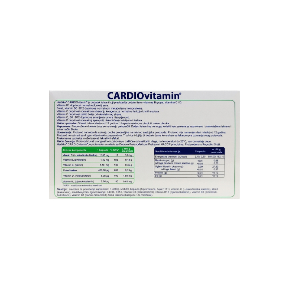CARDIOvitamin® 20 kapsula | Markfarm apoteka