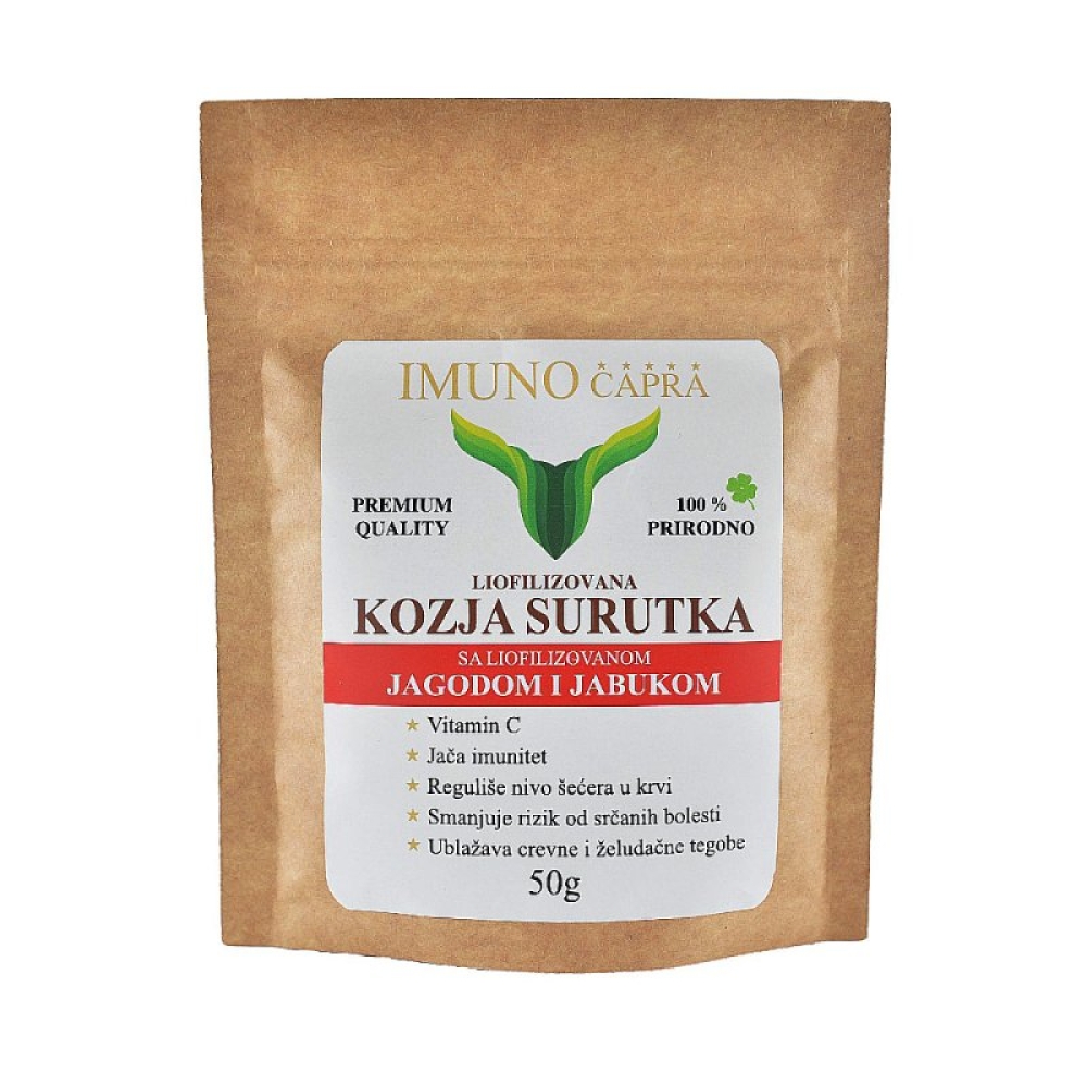 Surutka Kozija Liofilizovana Jabuka i Jagoda 50 grama | Markfarm apoteka