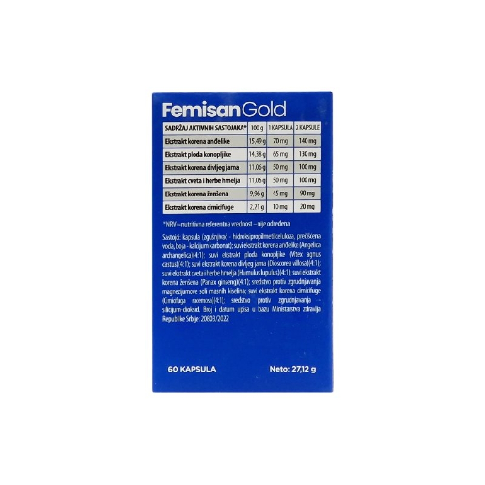 Femisan Gold 60 kapsula | Markfarm apoteka