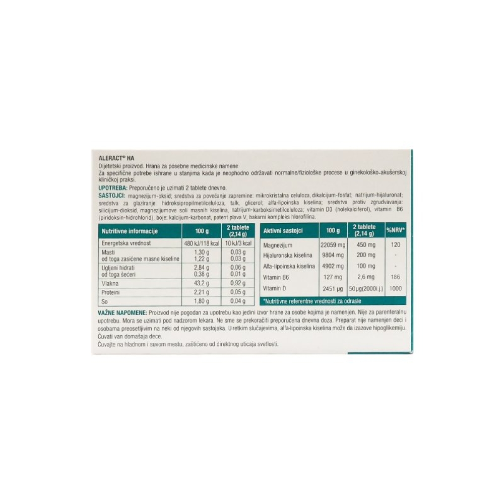 Aleract® HA 30 tableta | Markfarm apoteka
