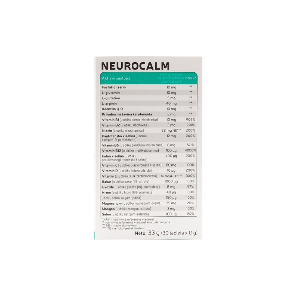 Neurocalm 30 tableta | Markfarm apoteka