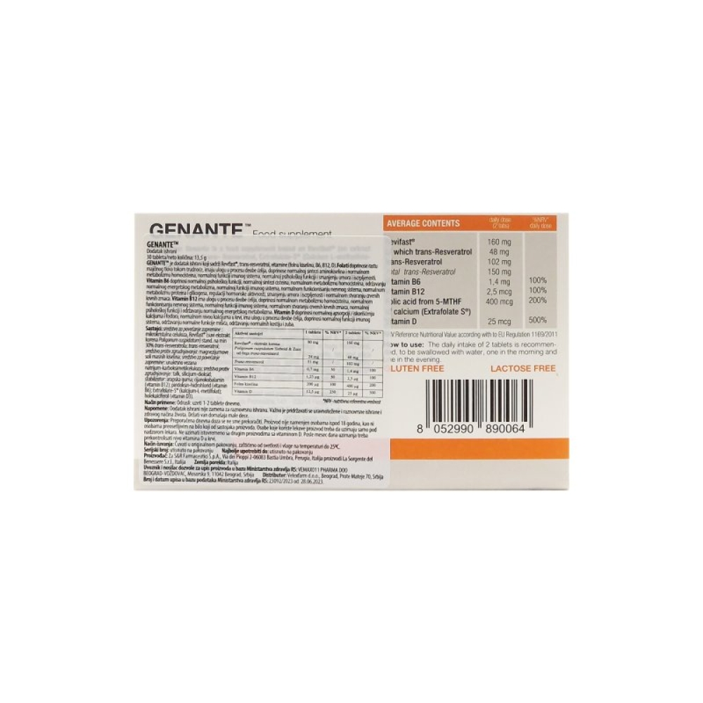 GENANTE TBL A30 | Markfarm apoteka