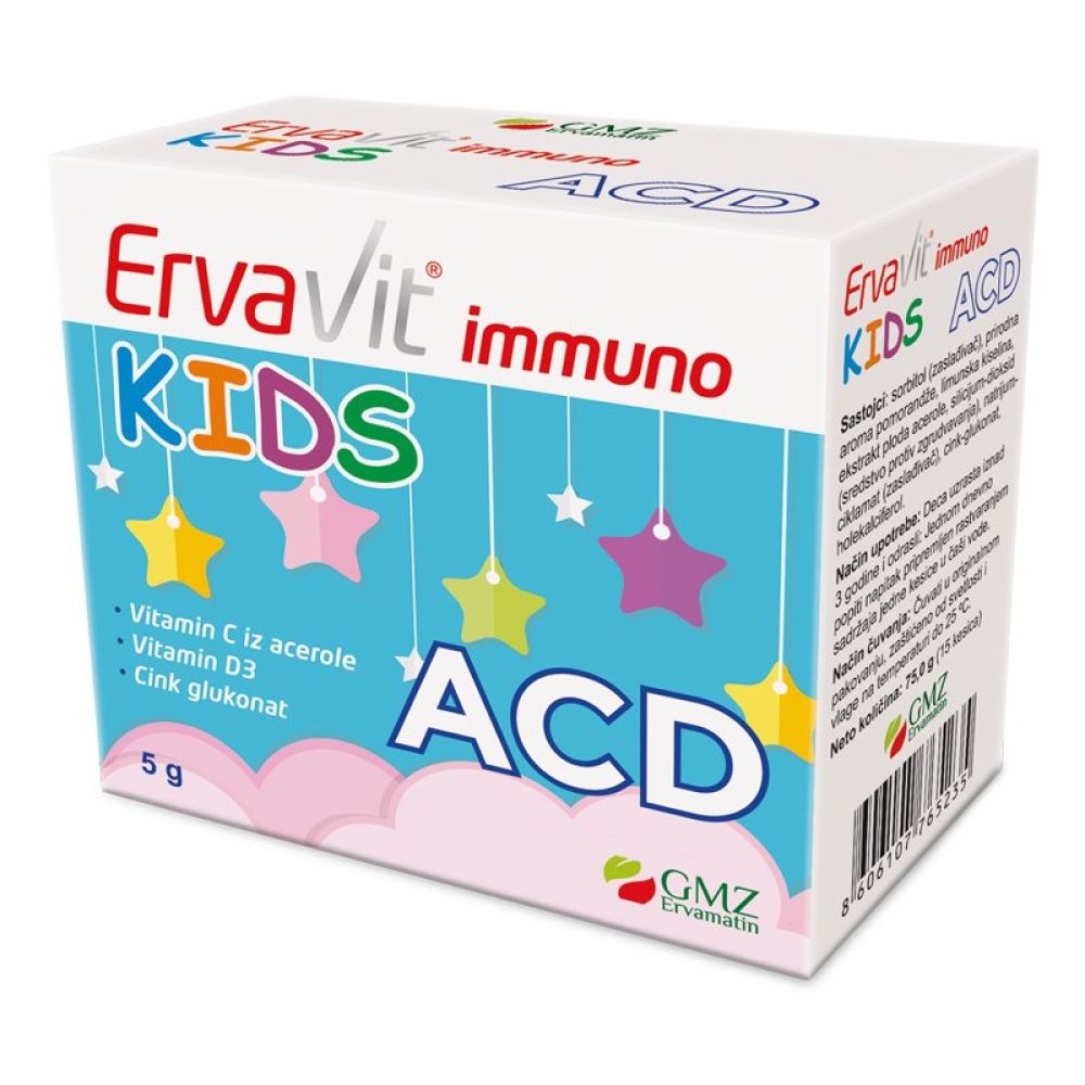 ErvaVit Immuno Kids ACD 15 kesica | Markfarm apoteka