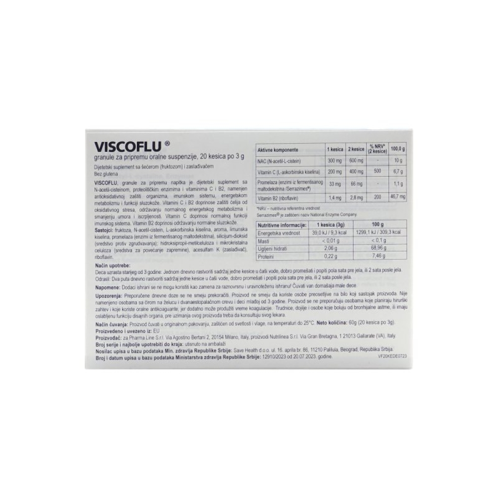 VISCOFLU granule 20 kesica | Markfarm apoteka
