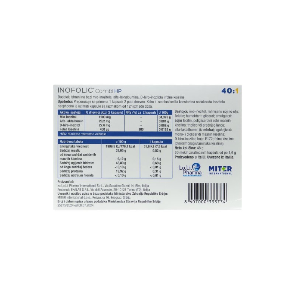 Inofolic combi HP 30 kapsula | Markfarm apoteka