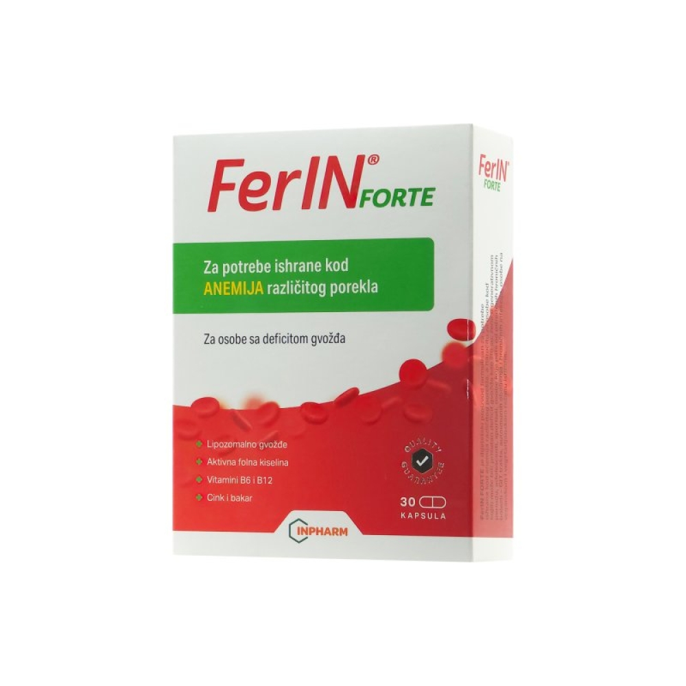 FerIN forte, za anemiju, 30 kapsula | Markfarm apoteka